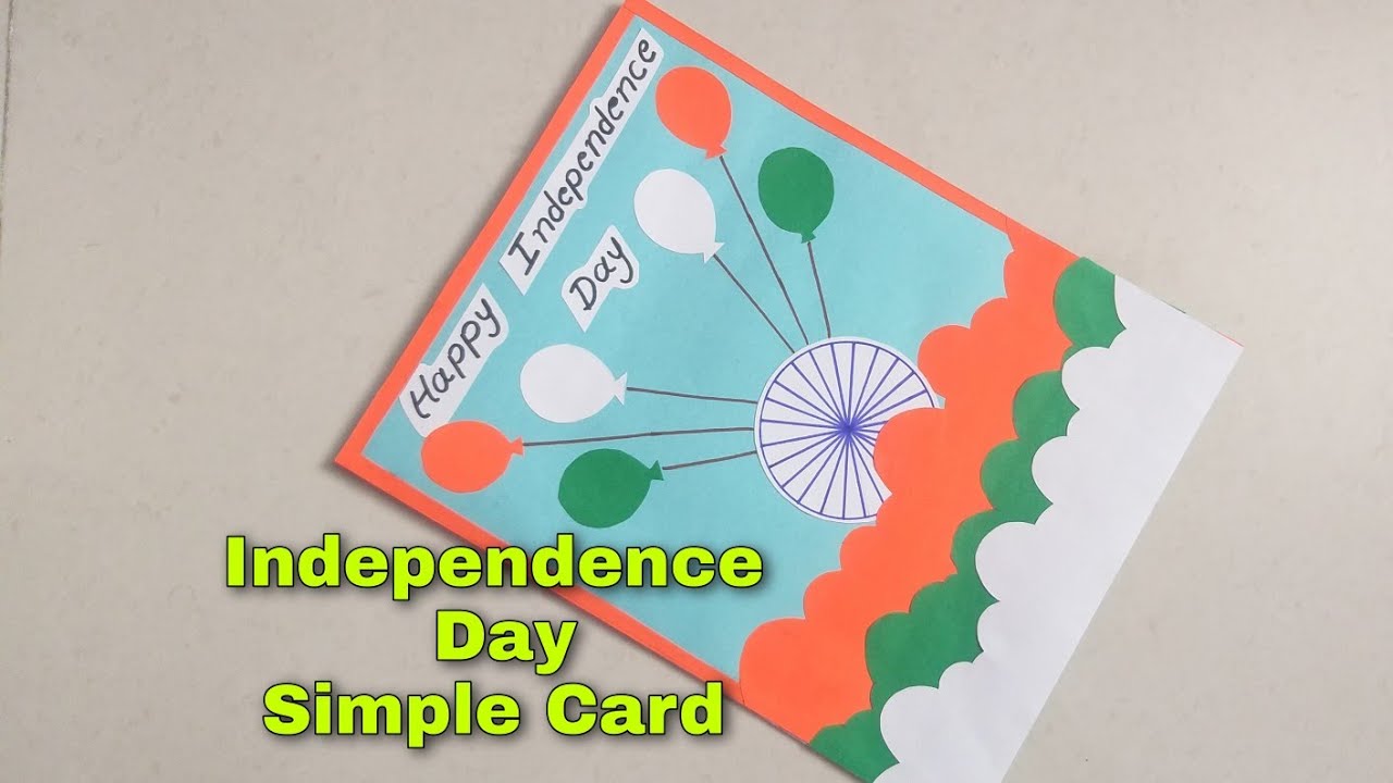 Independence Day Card making | Independence Day simple Card ...