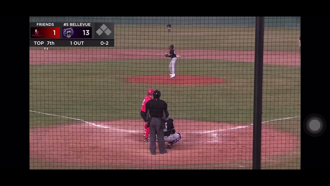 Teron "T" Williams 1st game pitching at Bellevue University spring 2023 ...