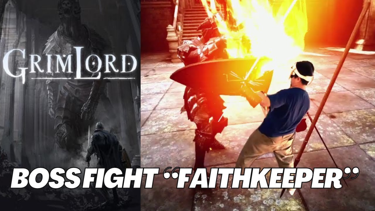 Berguling lawan boss dalam GRIMLORD - Souls-like game in VR - YouTube