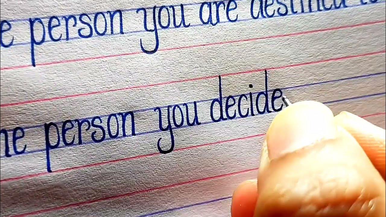 How to write in 4 line book | print English handwriting | handwriting ...