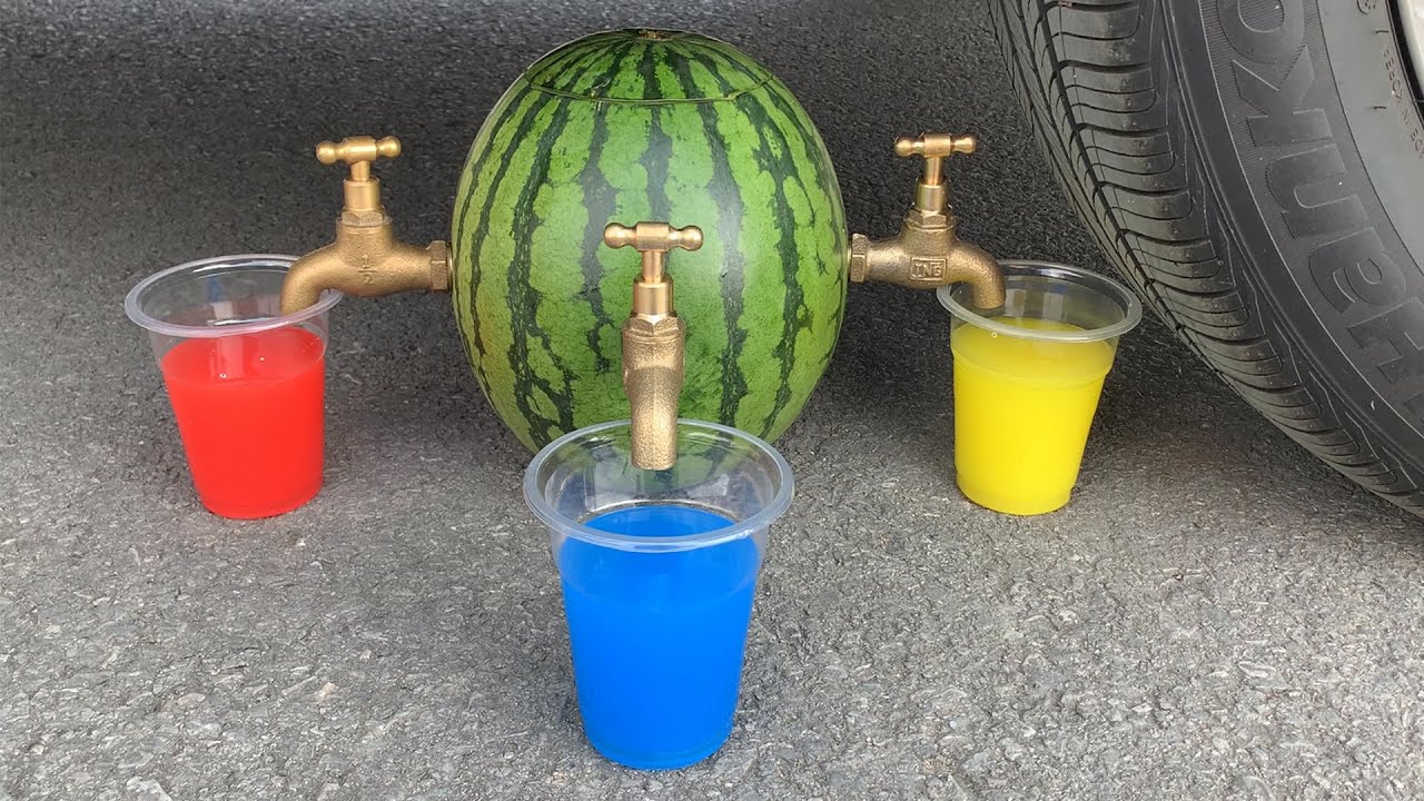 Satisfying Video | Experiment Car vs Watermelon Juice | Top 25 Crushing ...