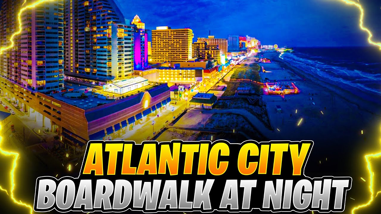 Atlantic City Boardwalk at night - YouTube