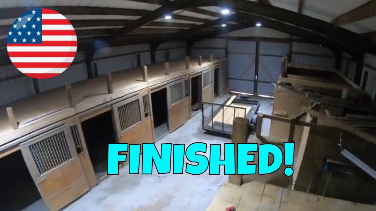 FINISHED BUILDING A HAY LOFT IN A HORSE BARN PT3! - YouTube
