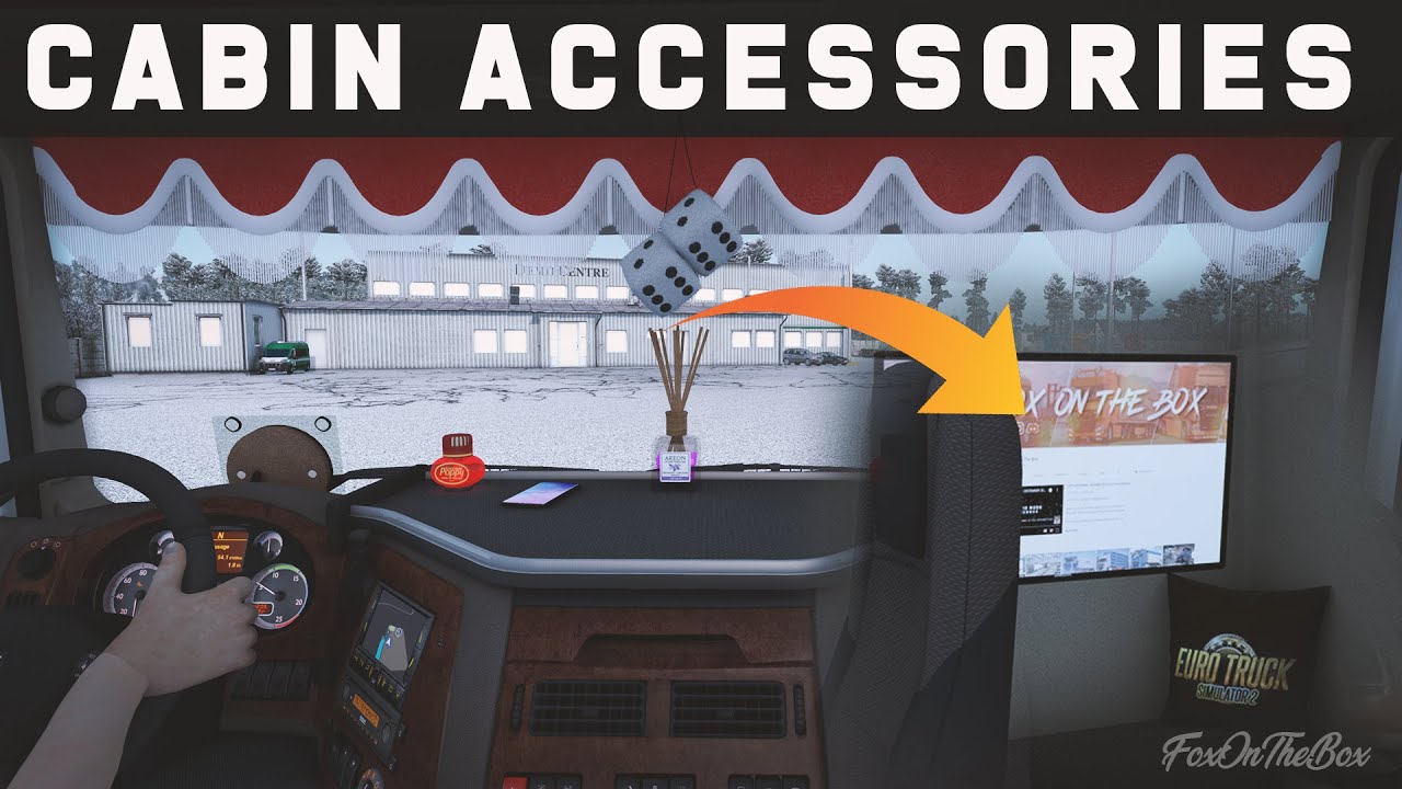 ETS2 1.39 Wolli's Interior Addons *11 Danish Curtains Variants & TV ...