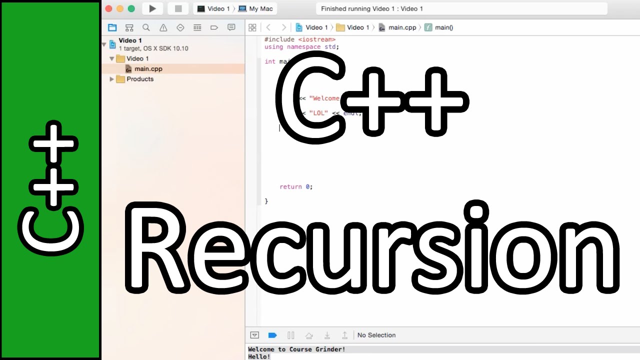 Recursion C Programming Tutorial 36 Pc Mac 2015 Youtube 7275