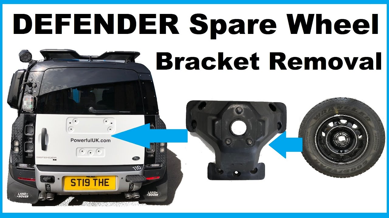 How To Remove Tailgate Spare Wheel Bracket on Land Rover Defender L663 ...