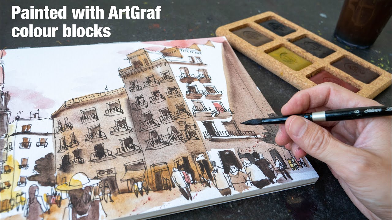 ArtGraf colour blocks are NICE for sketching - YouTube