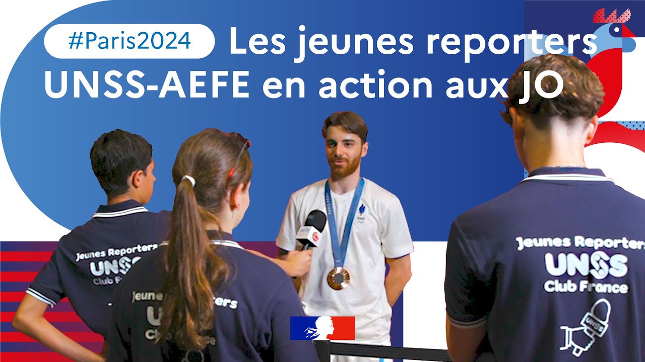 #Paris2024 - Les jeunes reporters UNSS en action aux JO - YouTube