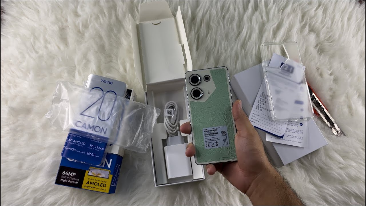 Tecno Camon 20 New Color Art Green Unboxing - YouTube