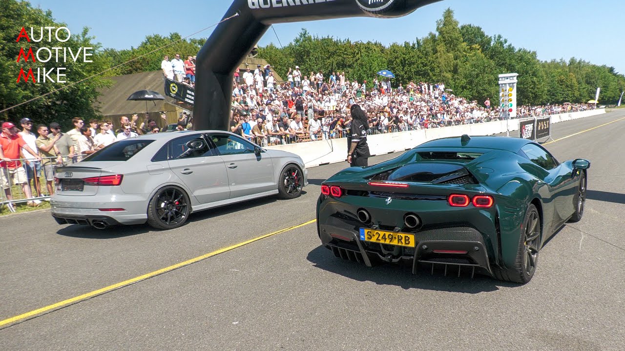 780HP Audi RS3 Sedan TTE855 vs Ferrari SF90 Stradale - YouTube