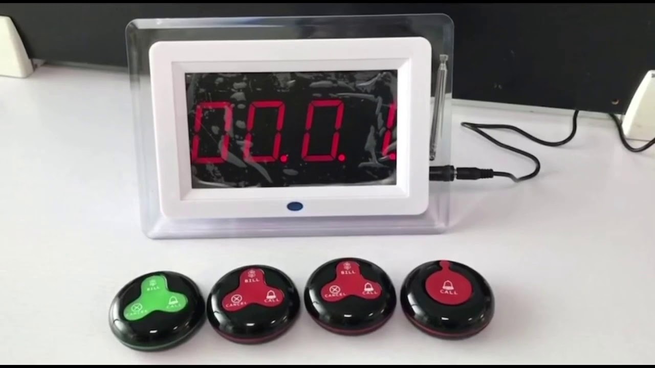 Restaurant buzzer caller - YouTube