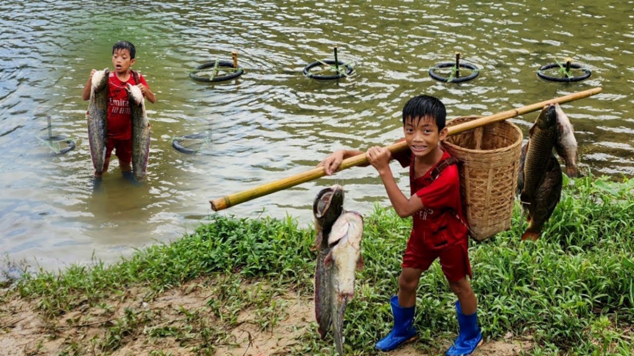 FULL VIDEO 10day, Bac_wandering boy's fishing skills, harvesting huge ...