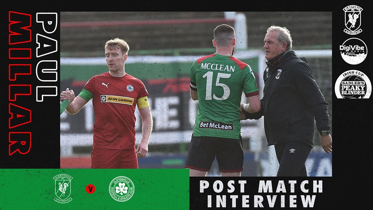 Interview | Paul Millar - Post Match Cliftonville 1-0 - YouTube