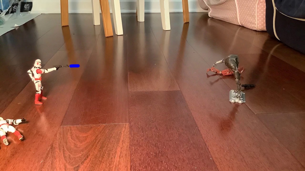 Sneak attack on the droids (Star Wars stop motion) - YouTube