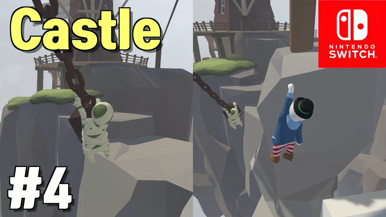 Human fall flat (2 players coop) play walkthrough #4 : Castle - YouTube