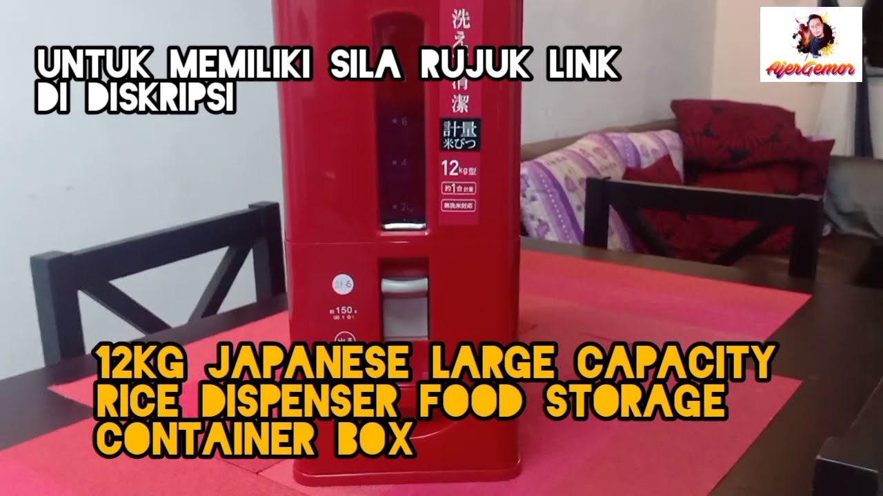 UNBoxing Japanese Large Capacity Rice Dispenser Food Storage Container ...