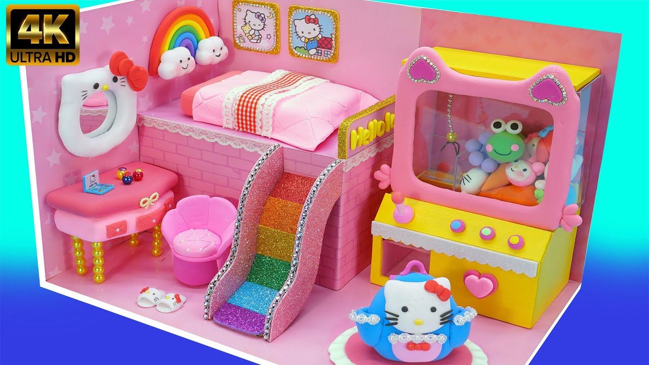 Make A Miniature Hello Kitty House With Stuffed Animal Picker from ...
