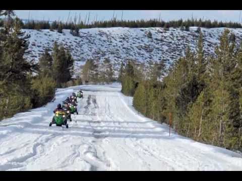 Snowmobiling In Yellowstone National Park - YouTube