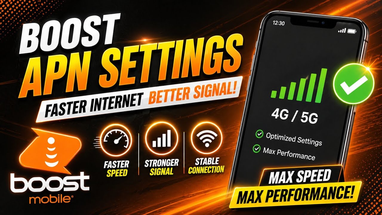 boost mobile APN data lte internet Settings - YouTube