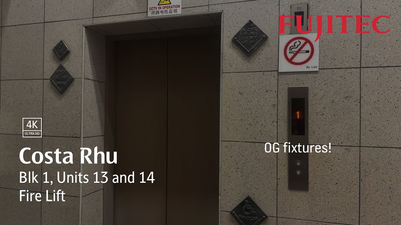 (OG fixtures) Fujitec fire lift at Costa Rhu Blk 1 (Units 13 and 14) - YouTube