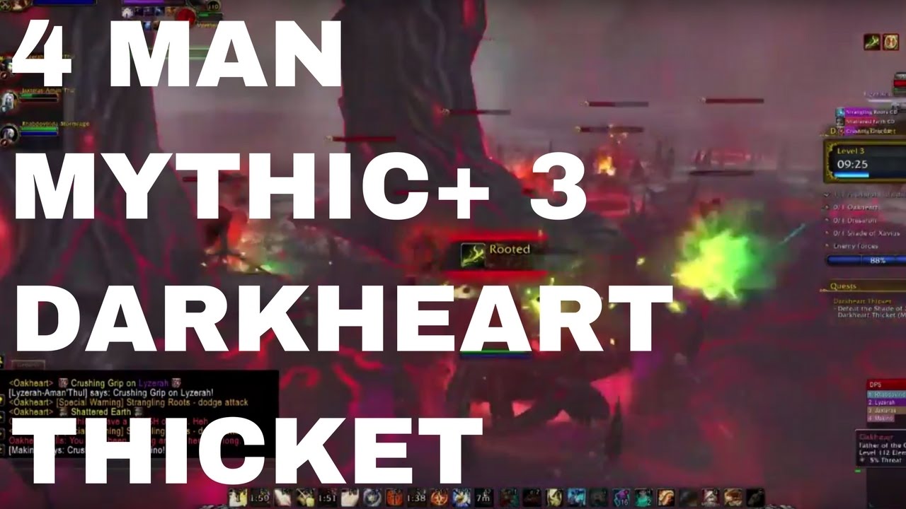 4 Man Mythic+ Plus 3 Darkheart Thicket - Holy Pally PoV - WoW Legion - YouTube