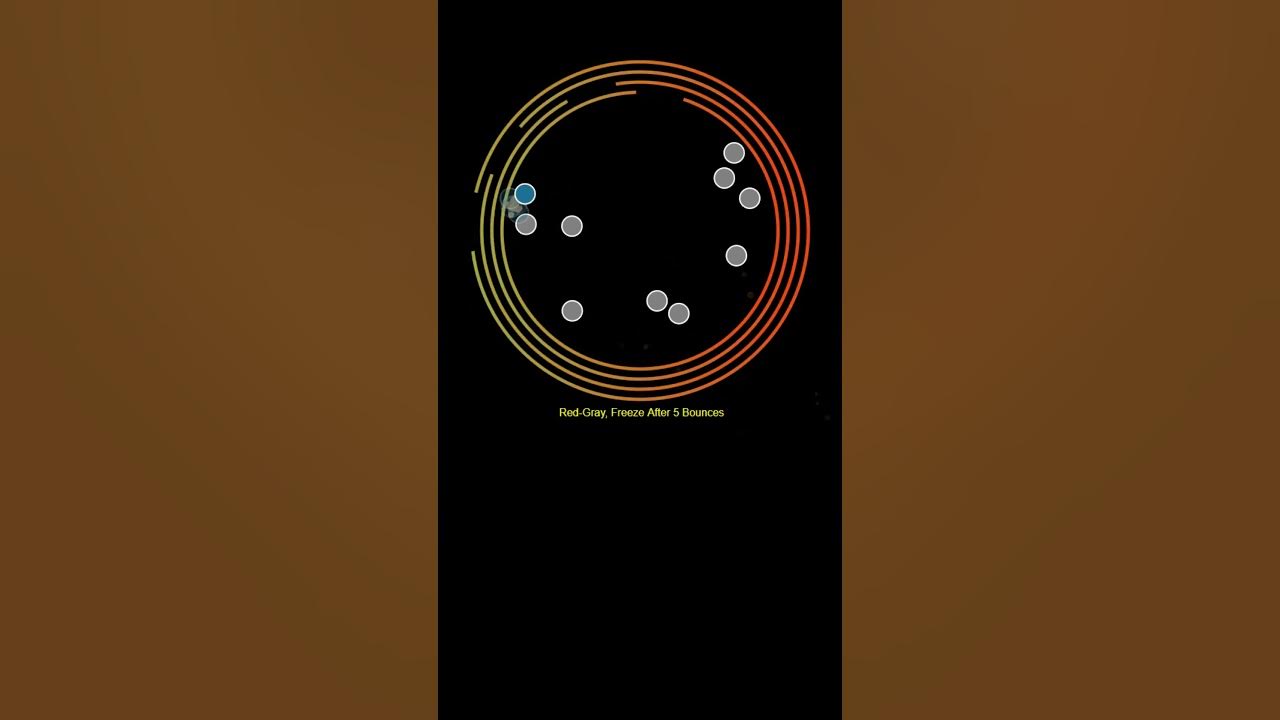 Ball Bouncing Simulation | Freeze After 5 Bounces | Satisfying Animation Bouncy Balls Escape ...