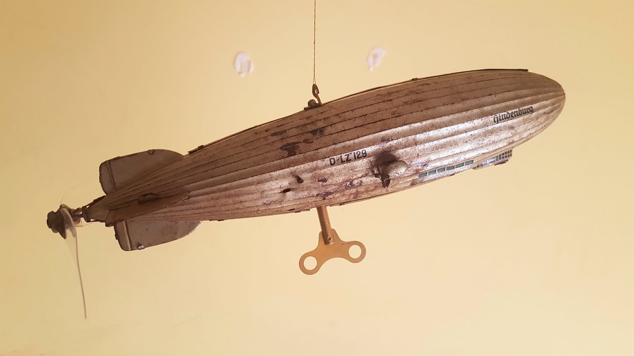 Tippco Toys Germany Old Tin Toy 1930c. AIRPLANES HINDENBURG DLZ ...