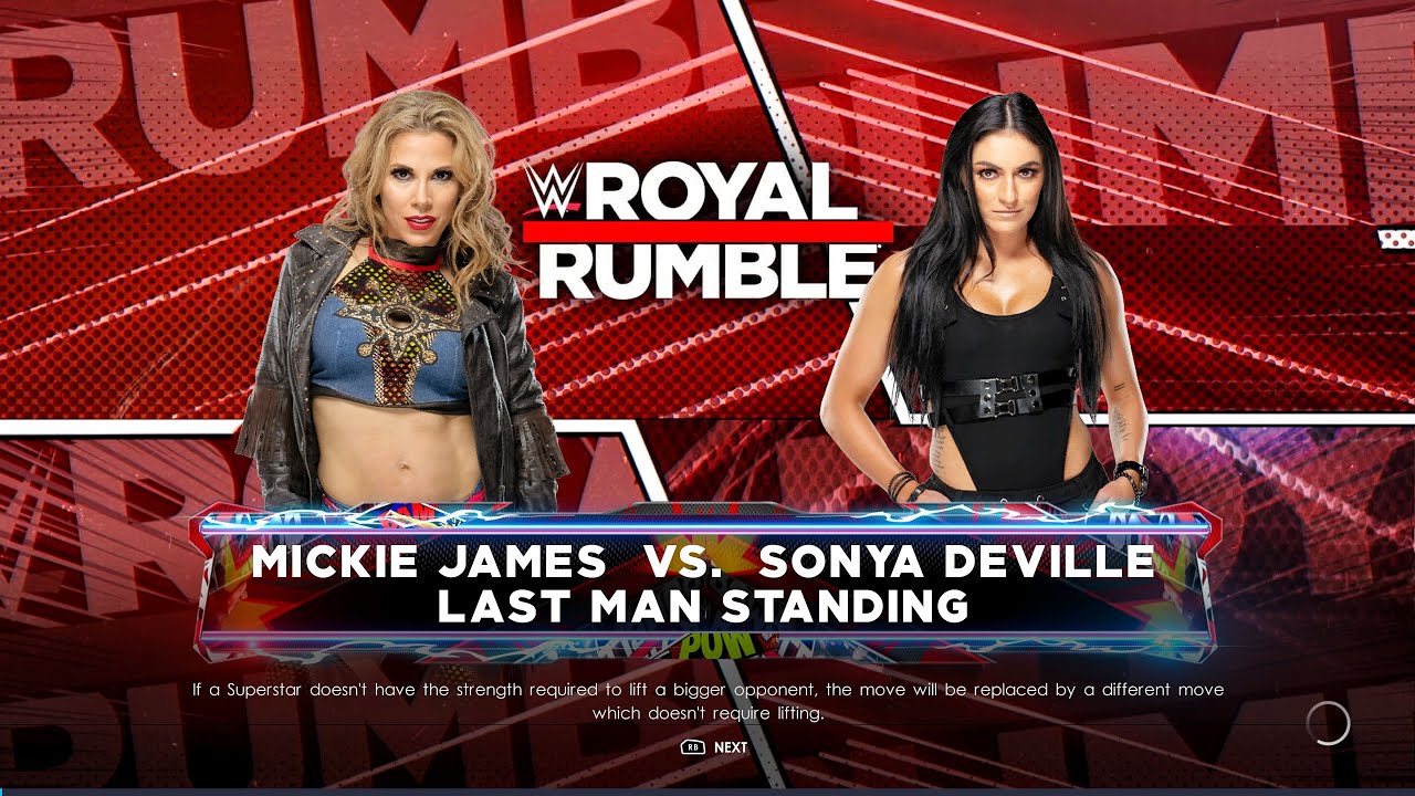 WWE 2K22_ Mickie James VS Sonya Deville | Last Man Standing Match - YouTube