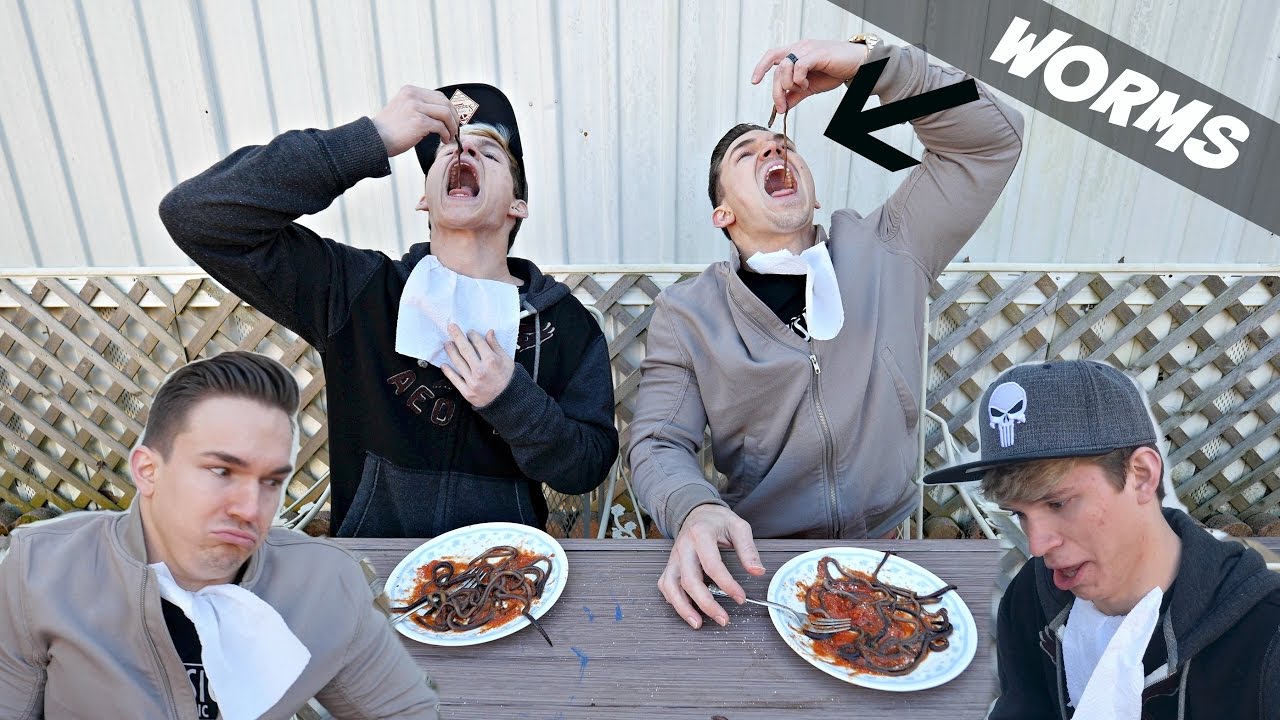 WORM SPAGHETTI CHALLENGE (Eating Live Worms) - YouTube