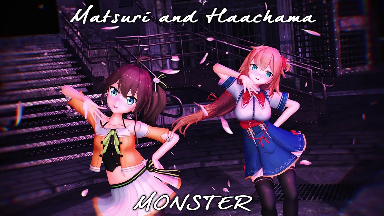 [MMD] Natsuiro Matsuri & Haachama - Monster - YouTube