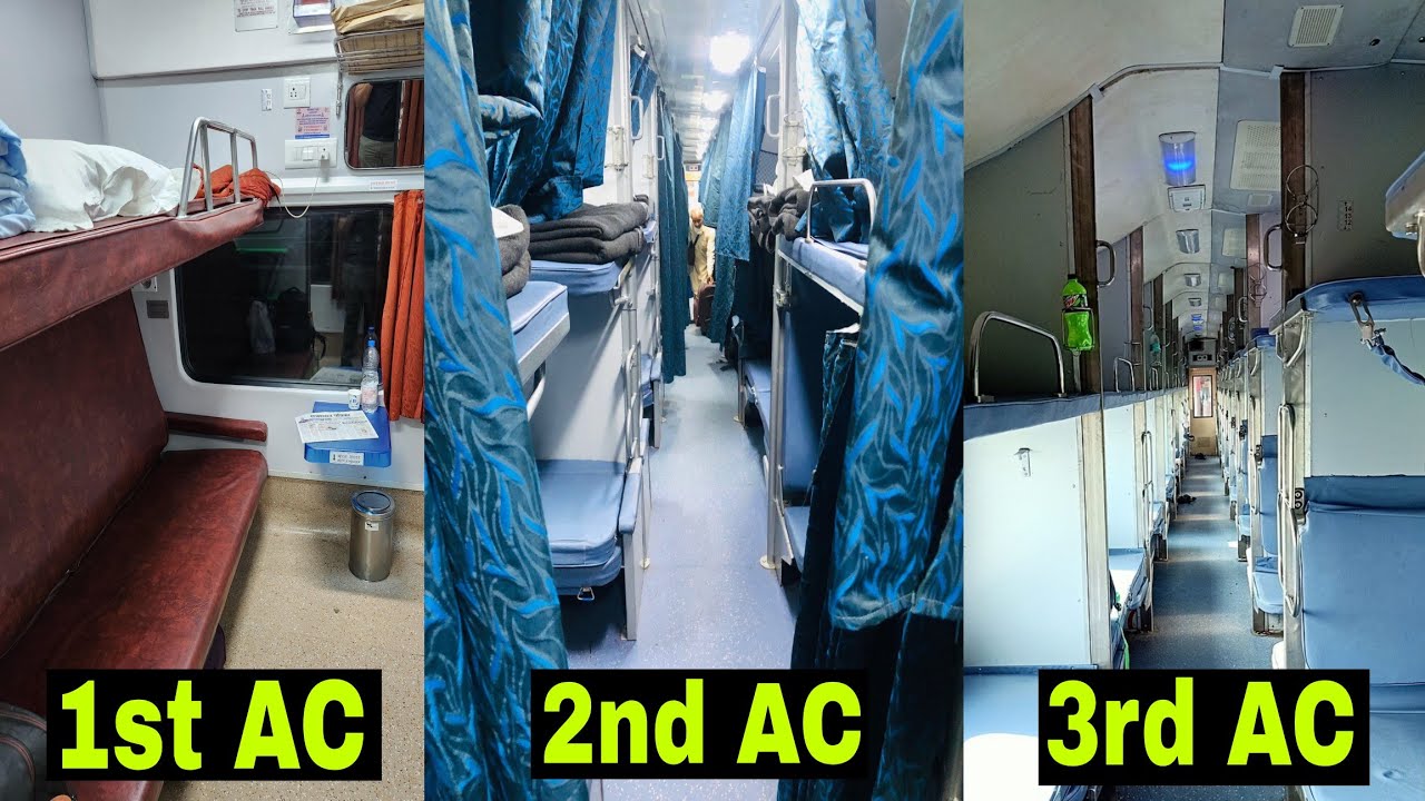 1st AC , 2nd AC & 3rd AC | Different Types Of AC Coaches In Indian ...