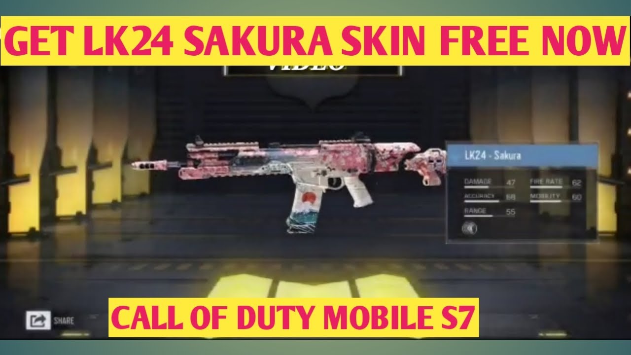 HOW TO GET LK24 SAKURA SKIN PROMOTION FREE CALL OF DUTY MOBILE COD ...