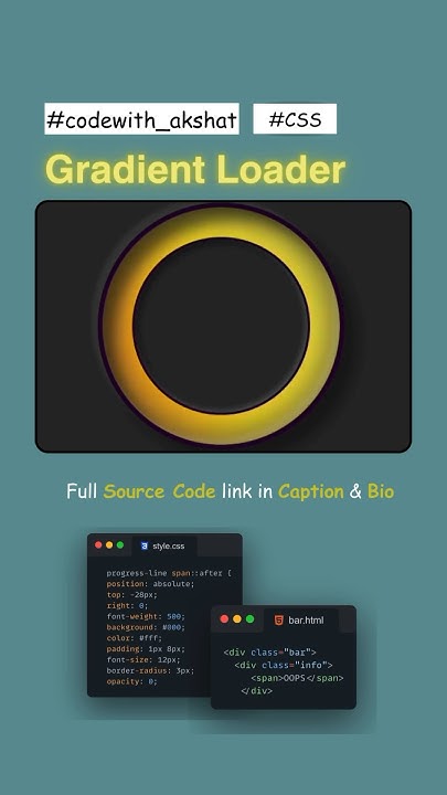 Gradient Loader. #shorts #ytshorts #ytshortsindia #htmltutorial #css #webdevelopment - YouTube