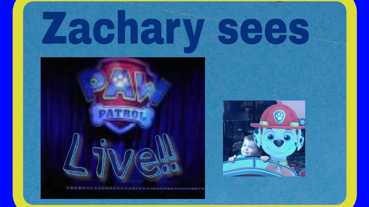 Zach Attack: Zachary goes to see Paw Patrol Live Part 1 - YouTube