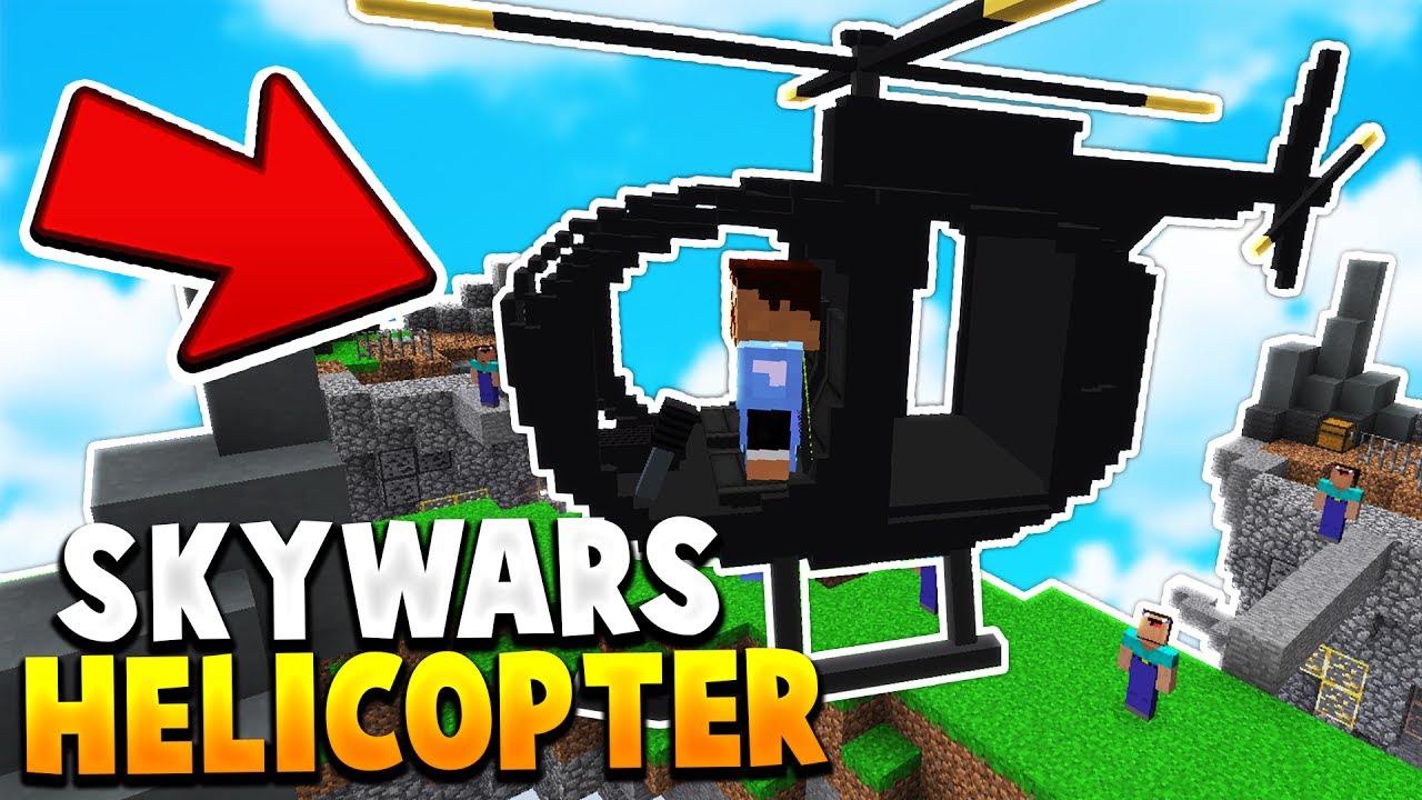 HELICOPTER IN SKYWARS?! - Minecraft Skywars CHALLENGES (TEXTURE PACK ...