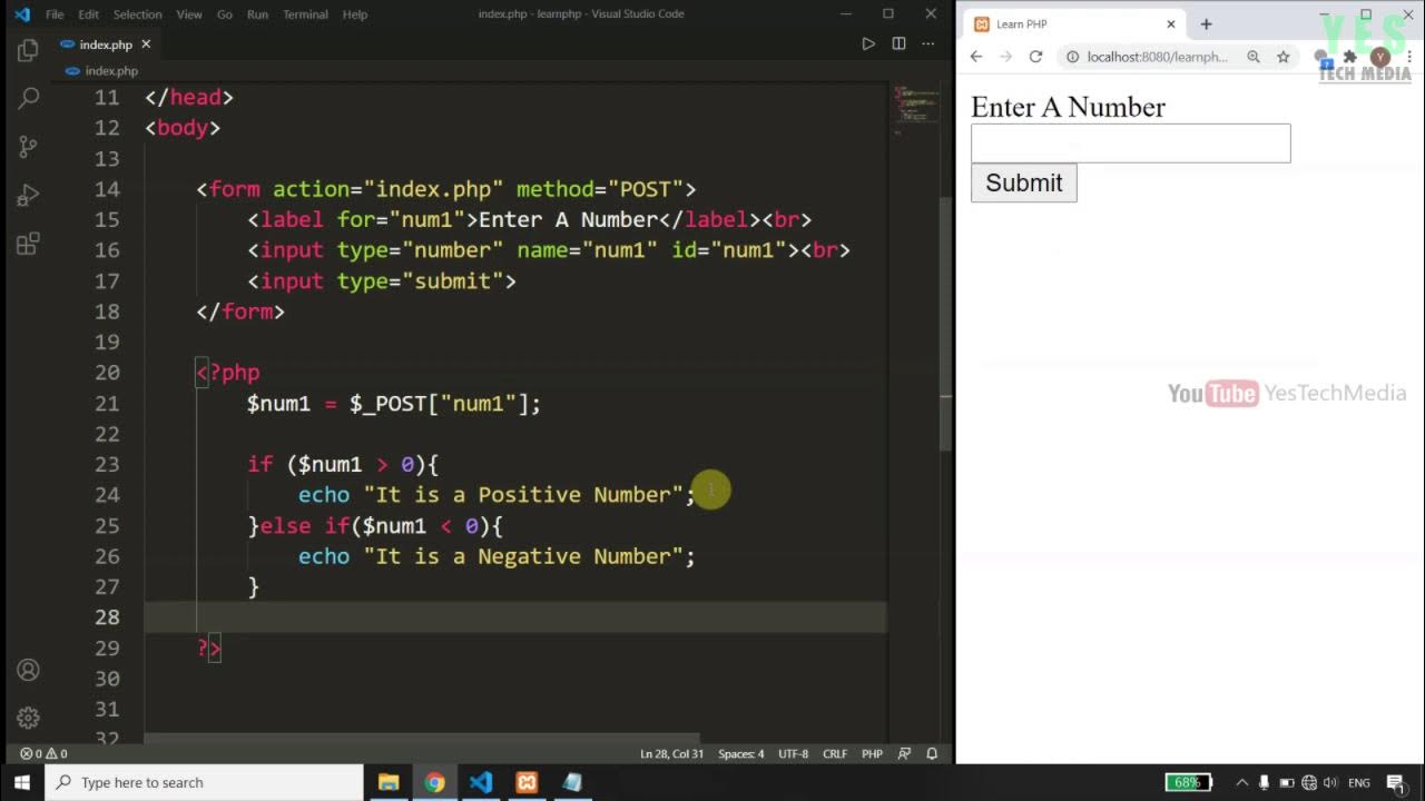 If Else Statement | PHP Malayalam Tutorial | Part 11 of 22 | - YouTube