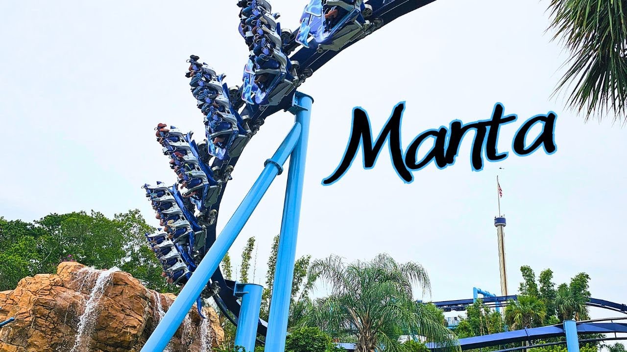 Manta Flying Coaster at SeaWorld Orlando - YouTube