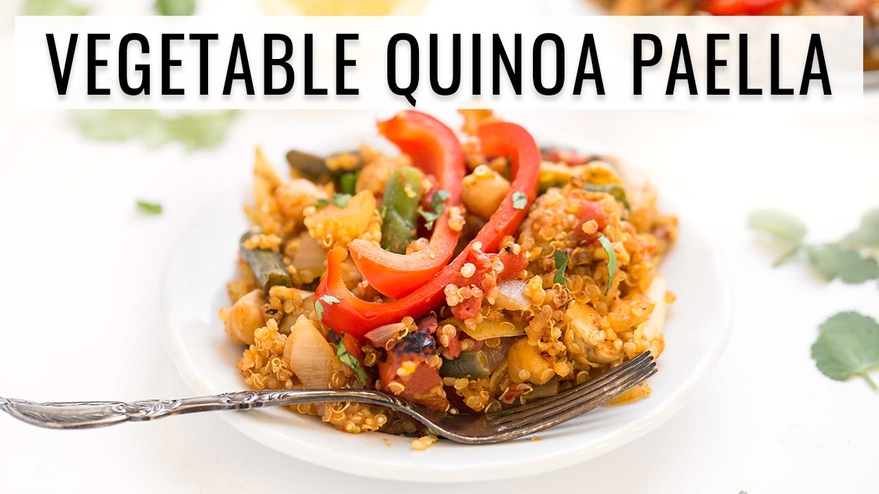 VEGAN QUINOA PAELLA | easy one pan recipe - YouTube