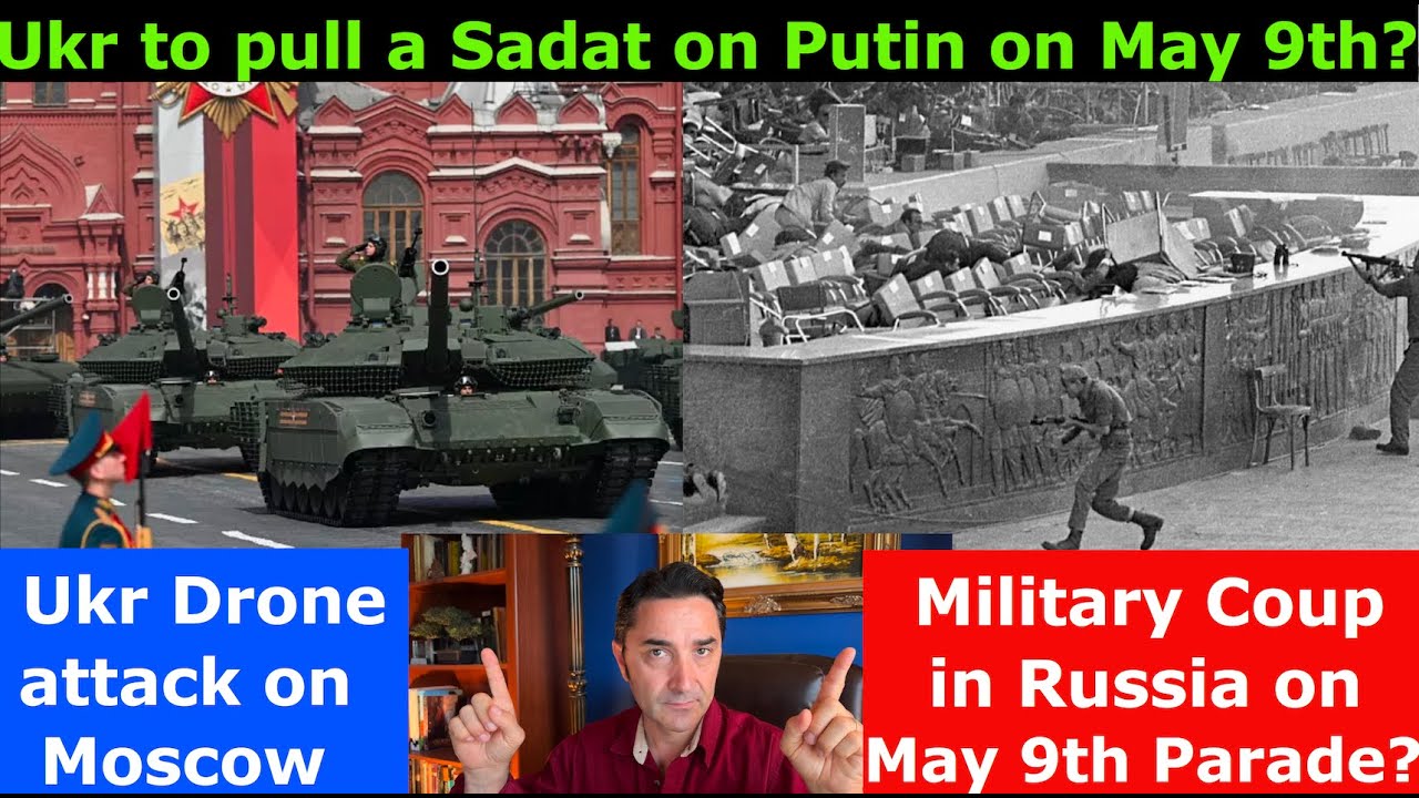 Ukr Mass Drone (105) strike. Moscow hit. Putin to have Sadat's fate at ...