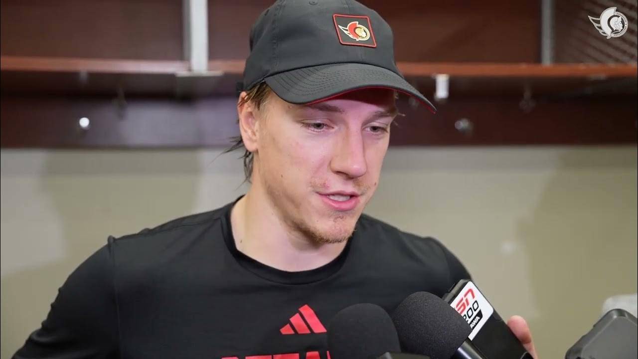 Parker Kelly, Mads Sogaard, Mark Kastelic, and Jacques Martin Postgame Availability vs ANA - YouTube