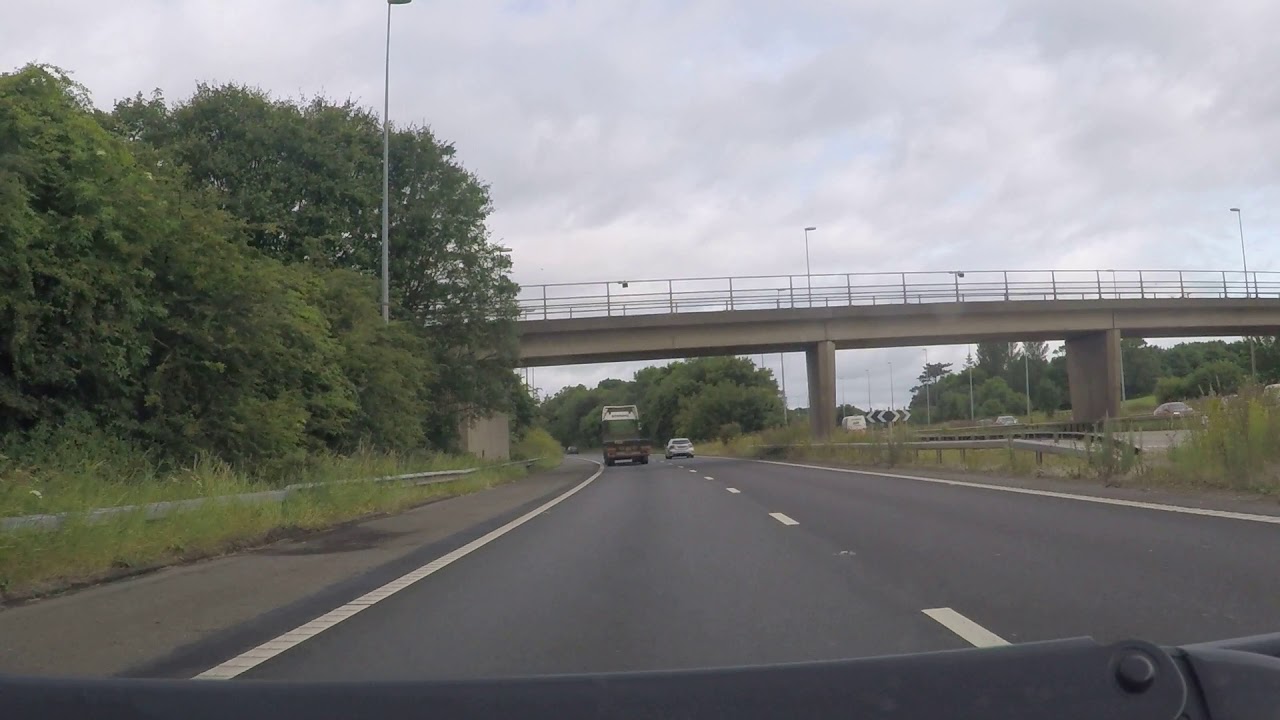 UK Motorways - M53 J11 N onto M56 J15 East for Runcorn and the M6 - YouTube
