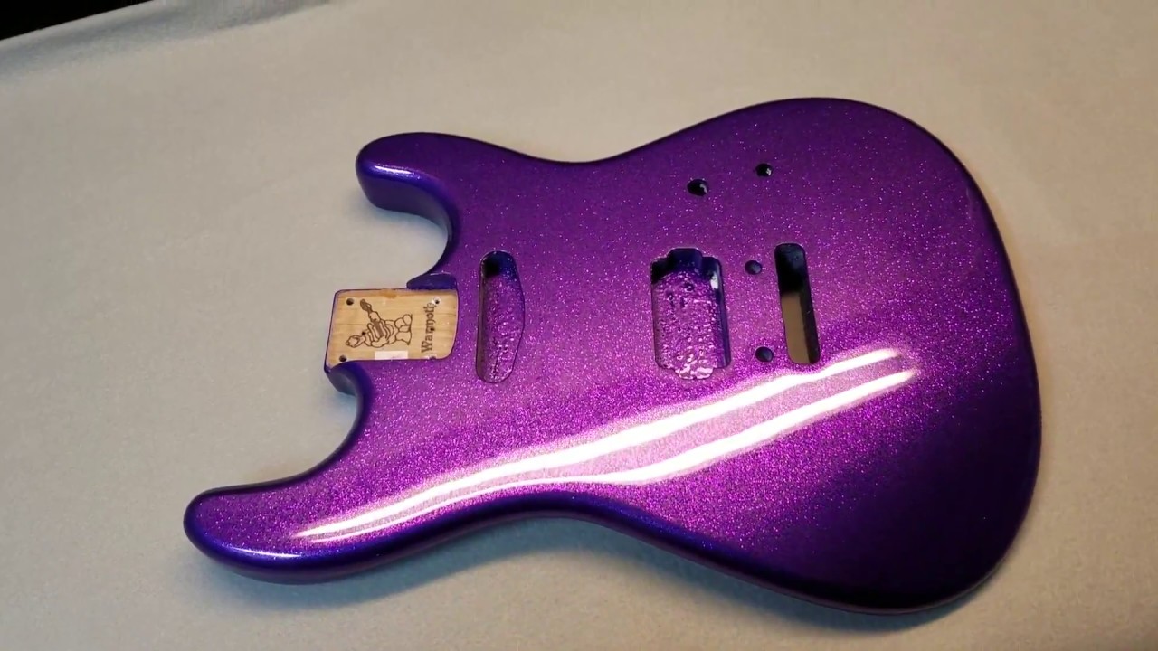 GuitarPaintGuys.com - Beatnik Purple Metal Flake - Sparkle Finish - YouTube