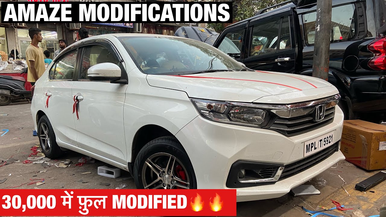 2021 Honda Amaze FULL MODIFICATION, Alloys, lights, specs🔥🔥 - YouTube