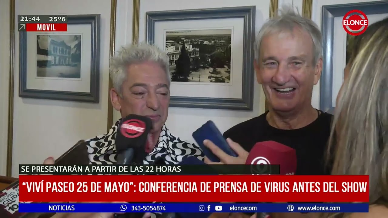 Viví Paseo 25 de Mayo: conferencia de prensa de Virus antes del show ...