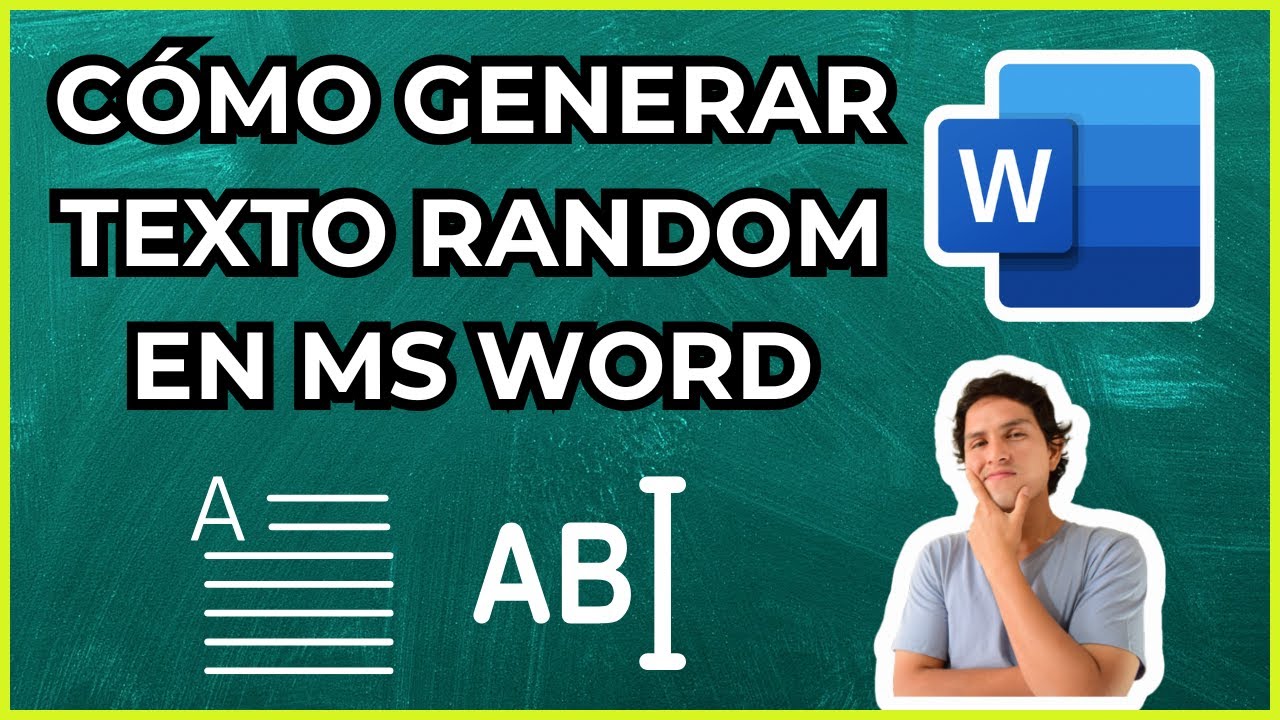 Cómo Generar Texto Aleatorio en Ms Word💻 - YouTube