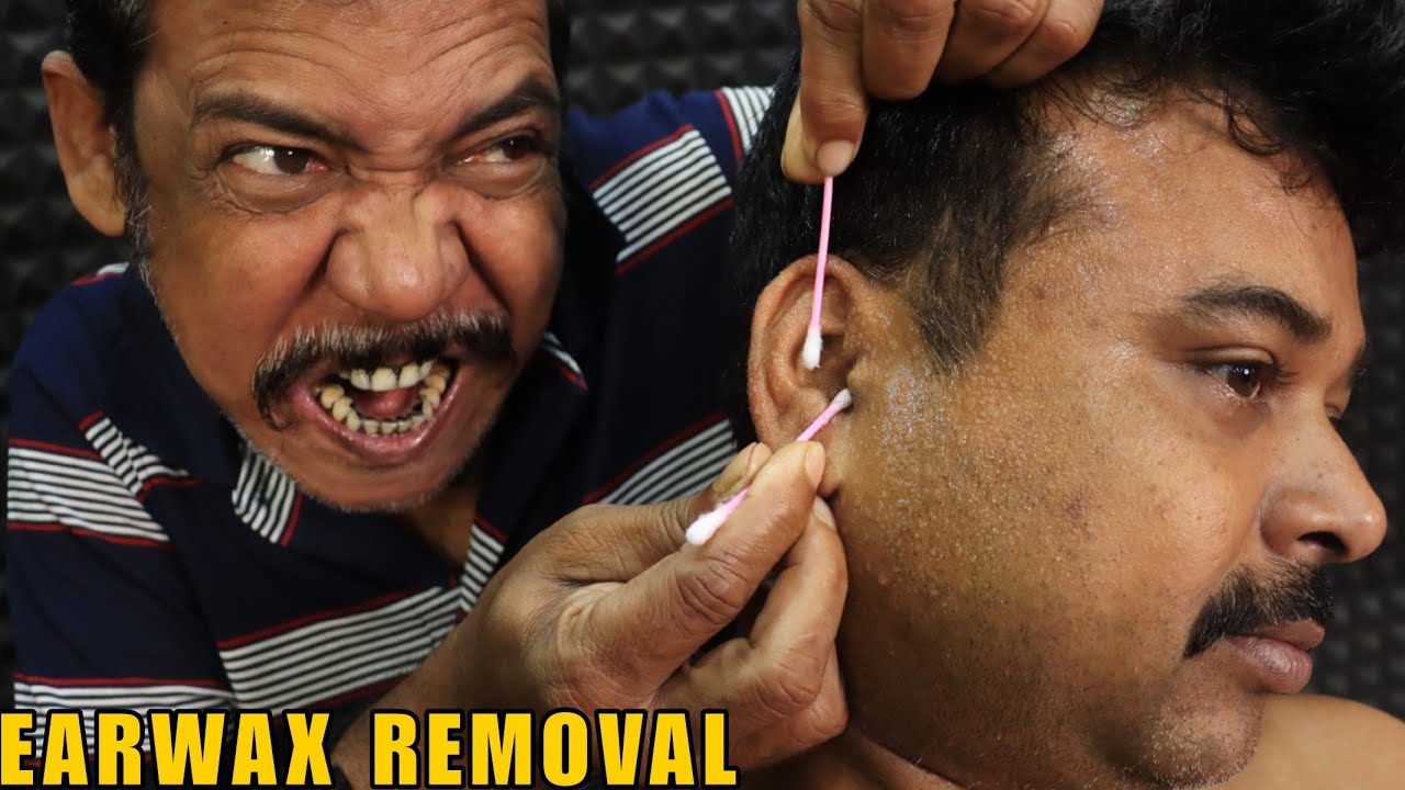 Earwax Removal by Asim Barber | Ear Cleaning & Crunchy Ear Crack | Loud ...