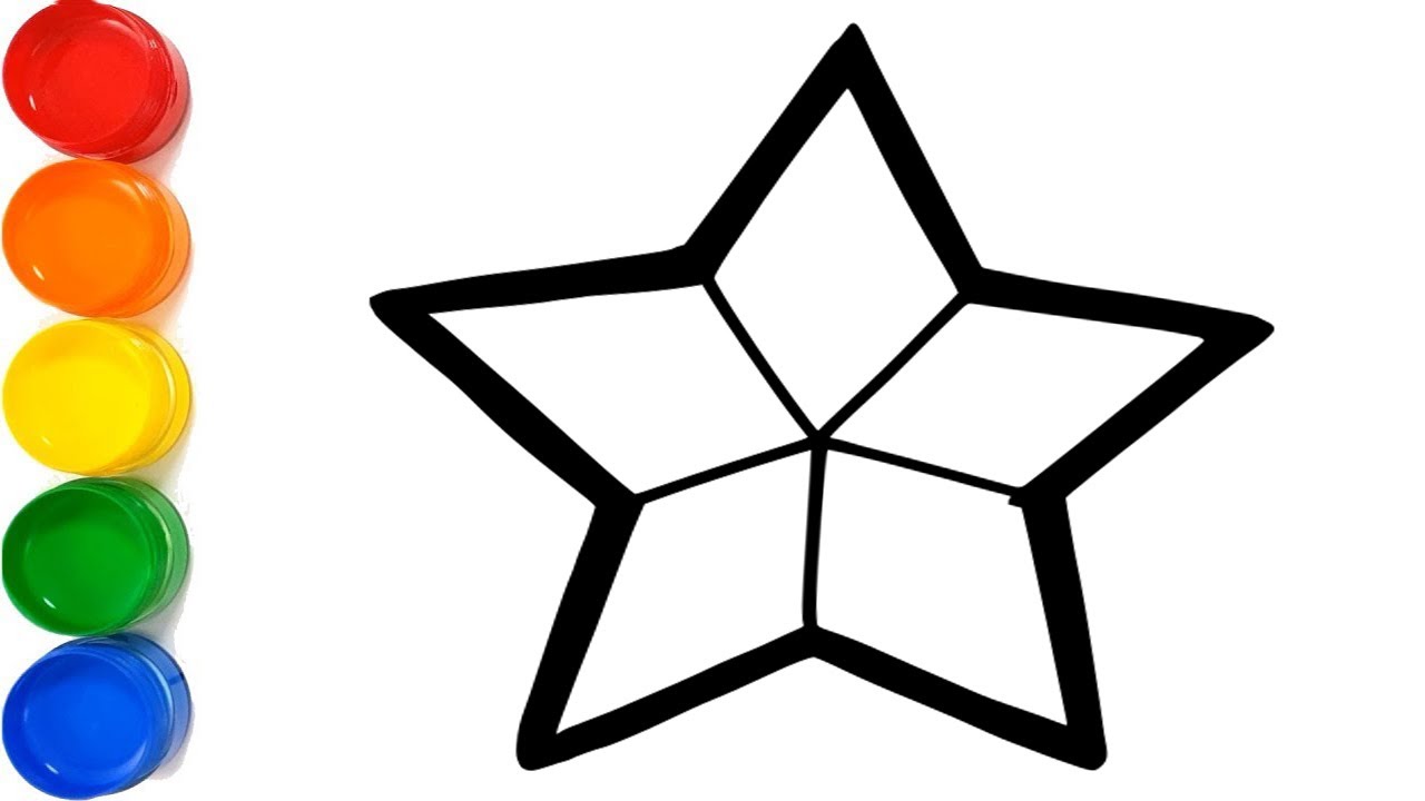 A Star kids drawing lessons | coloring for kids videos, drawing for ...