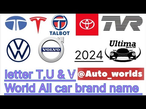 start for Letter T,U & V || worlds 🌎 all car brand name #brandcars #car ...