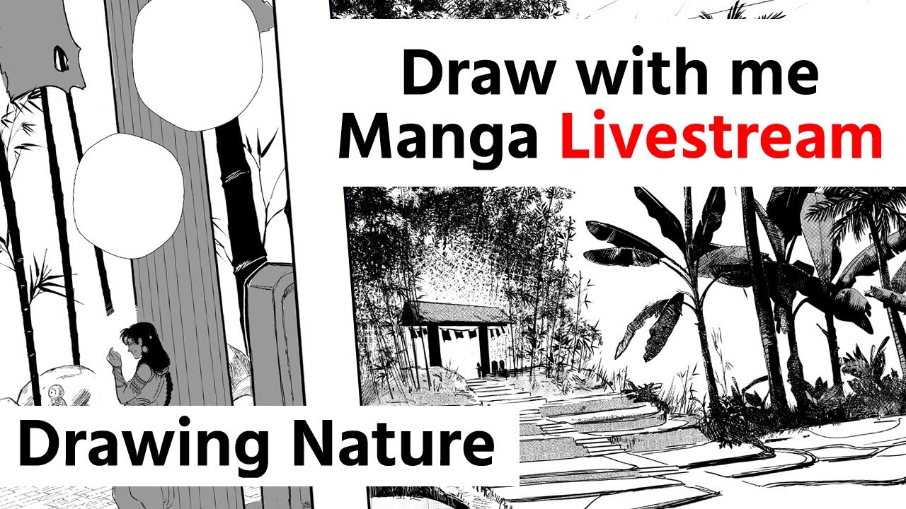 Draw with me Stream | Manga Panels with Nature! - YouTube