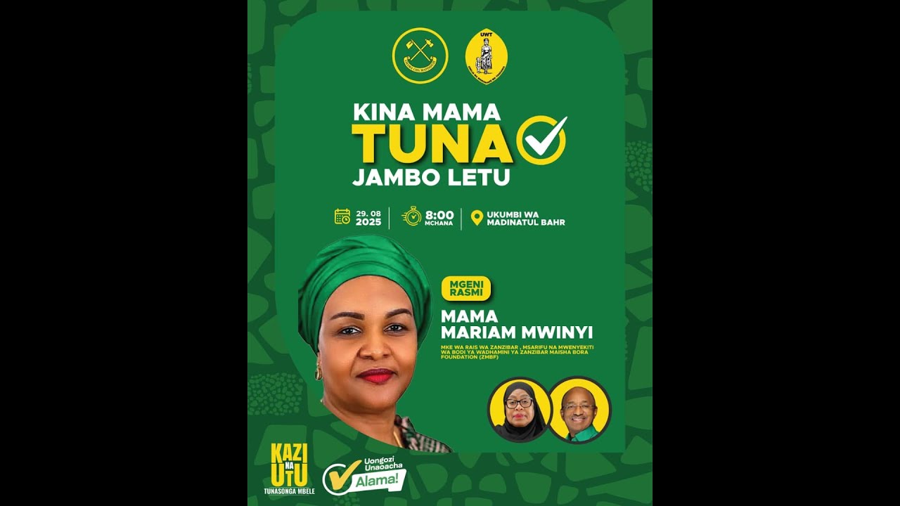 🔴 #ZBCLIVE :- UWT CCM ZANZIBAR WAMCHANGIA DKT. HUSSEIN ALI MWINYI ...